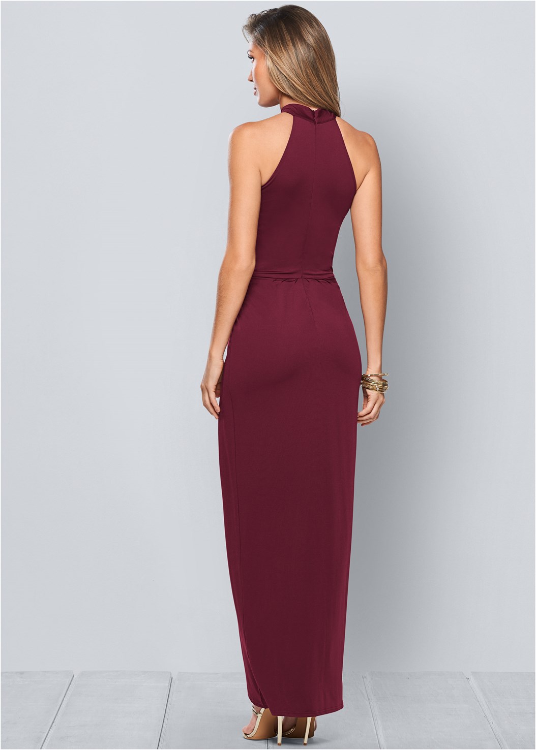 LONG DRAPE DRESS - Gemma Fashion